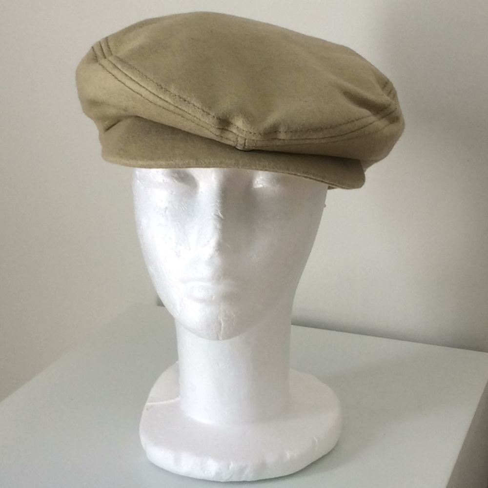 Goorin Bros Classic Camel Double Stitch Flat Cap. - Gem